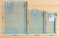 China plastic PVC file bag transparent mesh zipper bag waterproofing document bag, A4 A5 A6 transparent zipper file bag pvc me for sale