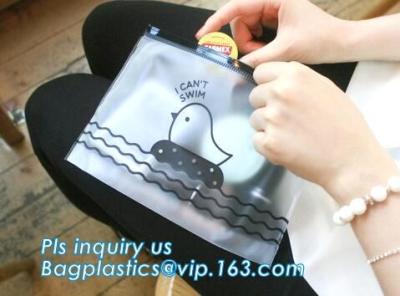 China Pouch Bags With Zip,Plastic Zip Resealable Pouch, side gusset bag with top handle and slider zipper, EVA Cosmetic Bag wi for sale