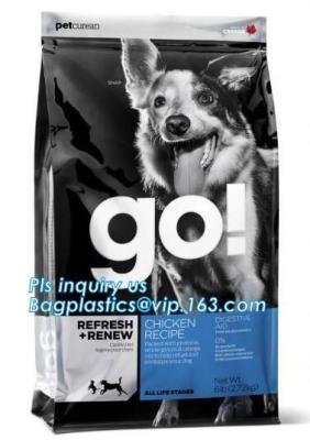 China recyclable different type dog/cat food packaging slider zipper bag direct manufacturer in china, 5.5kg slider zipper fla for sale