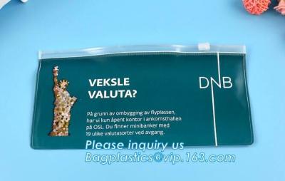 China personalized pvc cloth packaging slider zipper pvc bag, Cosmetic Bag Toiletry Bag Drawstring Bag Tote Bag Gift Packing B for sale