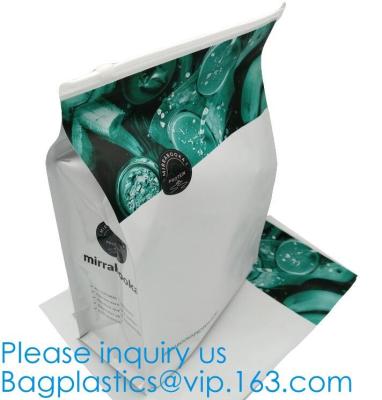 China Flat Bottom Zipper Stand Up Aluminum Foil Custom Zip Lock With Logo Snack Packaging Bags,Flat Bottom With k Zipper for sale
