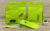 China chocolate food packaging custom square bottom aluminum foil zipper pouch bag with plastic handle doypack square bottom a for sale