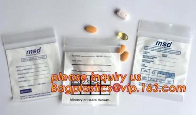 China custom printed food grade pe holographic zipper pouch writable medical k pills capsule packaging bag zip lock poly for sale