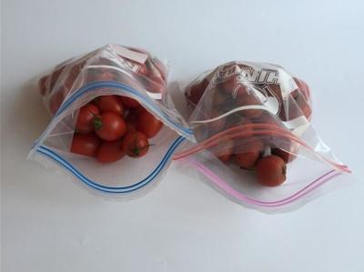 China Double zipper bpa free food grade liquid plastic breast milk storage bags, food double zip lock plastic packaging bags for sale