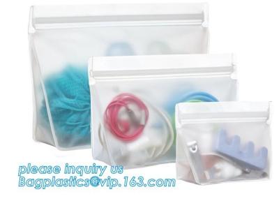 China Seal Reusable PEVA Storage Bags ideal For Food Snacks, Lunch Sandwiches, Makeup, ReZip Seal Reusable Storage Bag PEVA fo for sale