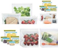China Reusable Food Storage Freezer PVC Snack Bags FDA Approved Food-Grade PEVA Leak-Proof Sandwich Bags,PEVA Reusable Food St for sale