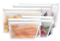 China Reusable Silicone Food Storage Bag Washable Silicone Fresh Bag for Fruits Vegetables Meat Preservation bagplastics bagea for sale