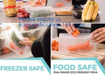 China Essential housewares, Fresh Lock, Seal Fresh, Portable Reusable Food k Seal Silicone Fresh Freezer Bag For Travel for sale