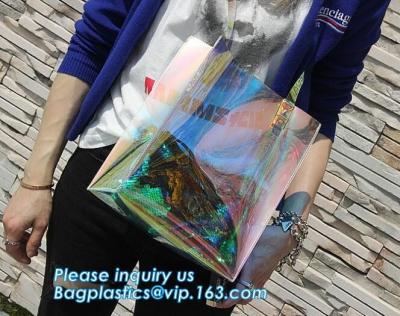 China Female Casual Toiletry Shoulder Bags, summer waterproof clear pvc shopping bag bag custom transparent grocery shoulder b for sale