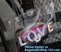 China PVC material shoulder bags, women shoulder bag clear pvc crossbody bag, jelly shoulder tote bag, wallet, purse, bags, pa for sale