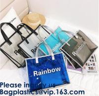 China Ladies Beach Bag Summer Bag Women Waterproof Handbags Transparent PVC Plastic Pouch Beach Bags for sale
