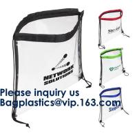 China Promotion Small Cloth Gift Clear Pvc Drawstring Backpack Bag,Fashion Transparent Clear PVC Drawstring Bags Bagease pac for sale