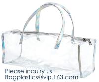China Clear PVC Shopper Tote Bags,Tote Shopping Pvc Material Bag With Logo,Beverage Package,Shopper Tote Bag with Small Pouch for sale