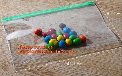 China A4 clear plastic portable zipper lock file folder bag with small button snap wallet pocket for sale