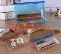 China frosted pvc k document file bag, Custom zipper file folder bag, plastic top oppening file bag for sale