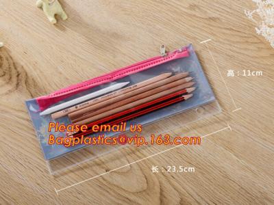 China wholesaler school stationery plastic soft pvc clear colored pencil bags with cheap price for sale