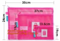 China Pencil case zipper seal see through mesh grid pencil bag, mesh pouch, mesh pencil bags, mesh pencil case for sale
