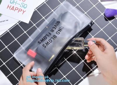 China Frosted Plastic EVA Garment Packing Bag With zipper slider, EVA packaging zipper k bag with zipper slider for sale