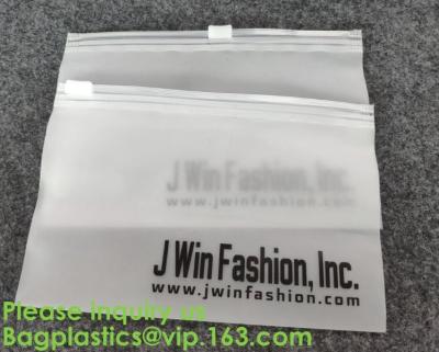 China Transparent PVC Biodegradable Custom Frosted Slider Zipper Pouch For Bikini Swimwear Clothing Plastic Packaging k for sale