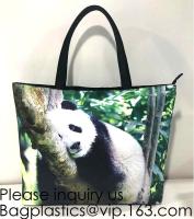 China Lady Handbag Woman Color Panda Print Bag,Cute Chinese Panda custom print tote bag,Promotional Custom Logo Printed Organi for sale