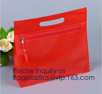 China Popular Pvc/Eva Cosmetic Bag With Zipper Waterproof Eco-Friendly Glossy Zipper Bag,Frame Transparent EVA Cosmetic Zipper for sale
