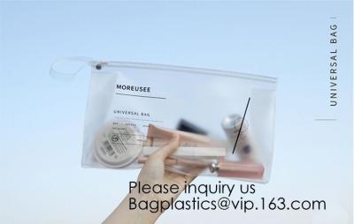 China Portable custom logo printed Transparent PVC Window Women Makeup Pouch Travel Clear Cosmetic bag, bagease, bagplastics for sale