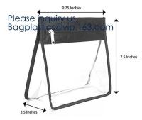 China Zip Lock Transparent PVC EVA Cosmetic Bag,0.5mm Thickness Crystal Clear Eva Cosmetic Bag With Debossed Logo, bagease, pa for sale