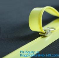 China PP Clear Long Chain Press Lock Zipper, metal slider Press Lock Zipper, Double Slider Press Lock Zipper for sale