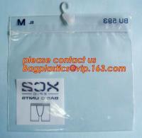 China Underwear Bag White Hanger Pvc Waterproof Bag With Zip Lock, Bag For Plastic Side Zipper Underwear Bag for sale