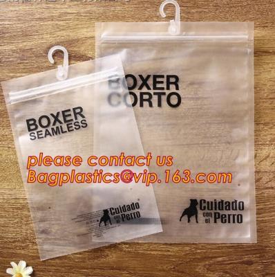 China Hanger Bag Poly Bags With Hanger, Zipper Top Sealing And Button Closure PVC Clear Plastic Hair Extensions Storage for sale