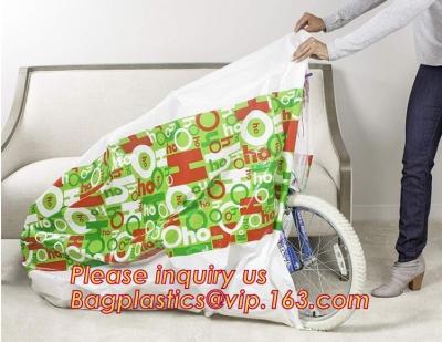 China Merry Christmas Santa Claus Pattern Jumbo Bicycle / Bike Sack Gift Bag For Children 60 X 72 inch,Sacks For Extra Large P for sale
