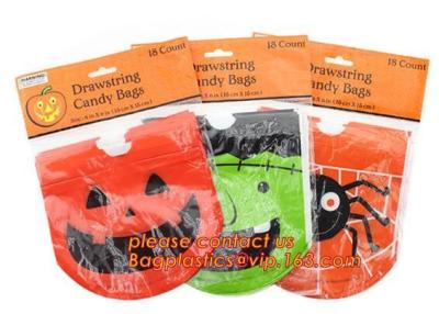 China halloween treat bags,Decoration gift tote sack halloween treat candy bag,Pumpkin & Ghost & Bat & Frankenstein & Vampire for sale