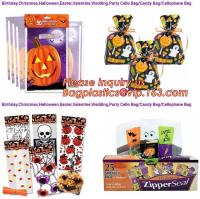 China Easter Wedding Halloween Opp Printing Packing Christmas Candy Bag,Halloween Food Container Pouch Candy Baking Cookies Pa for sale