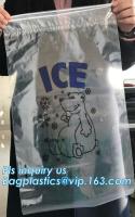 China China Suppliers LDPE Very Strong Plastic Ice Bag With Drawstring, leakproof ice cooler bag, heavy duty plastic ice bag w for sale
