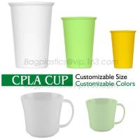 China CPLA reusable cup and lid with injection molding, take out PLA degradable cups, hot beveragePLA cups for sale