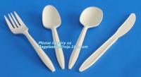 China 5.5 inch BPA FREE Spork Biodegradable Plastic PLA Fork Spoon Combination Corn Starch Compostable Disposable bagplastics for sale