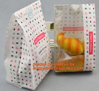 China Cookies biscuits muffin bread snack sachet packaging bag,Kraft and bakery paper brown bread bag,promotional custom coate for sale