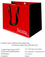 China custom printed luxury retail paper shopping bag, Durable Custom Printed Recycle Twist Handle White Kraft Craft Paper for sale