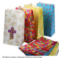 China Food paper bread bakery packaging bags with window, Bread packaging no moq custom logo printed clear window kraft paper for sale