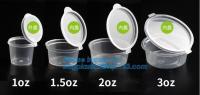 China Disposable mini plastic jelly cup PP sauce cup,PS Sauce Cup,Transparent PP Plastic Square Portion Sampling Sauce Cup wit for sale