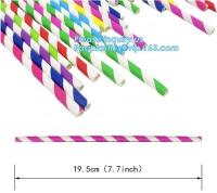 China bulk colorful disposable wholesale drinking biodegradable paper straw,food grade paper straw disposable biodegradable pa for sale