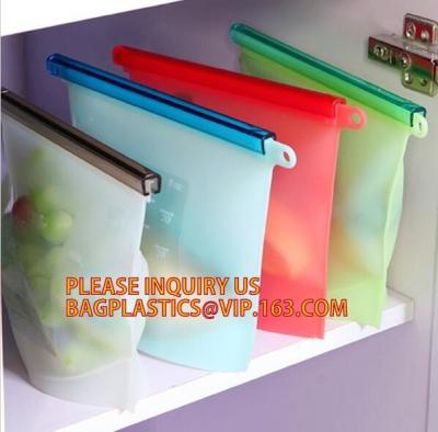 China Refrigerated Cooler Reusable Silicone Food Bag, Preservation Storage Container Airtight Seal Cooking Bag bagease package for sale