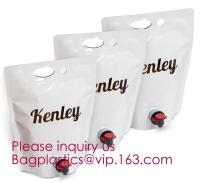 China Customized 1.5L 3L 5L/Liter Reusable Refillable Empty Aluminum Foil Wine Bag In Box Dispenser With Spout Tap bagease pac for sale