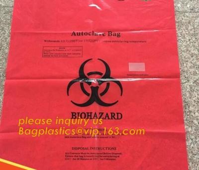 China Biohazard Waste Garbage Bag, hazardous waste yellow plastic bag asbestos garbage bag, biohazard zipper bag, bagease, pac for sale
