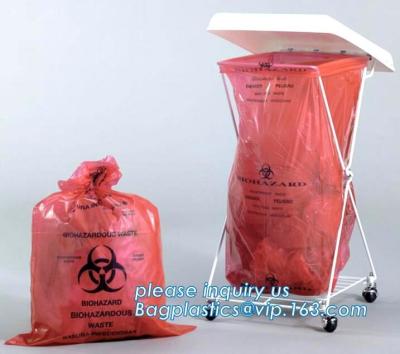China Biohazard clinical waste bag, Biodegradable Medical Waste biohazard Bag, Biohazard 60Liter Industrial trash Bag, bagease for sale
