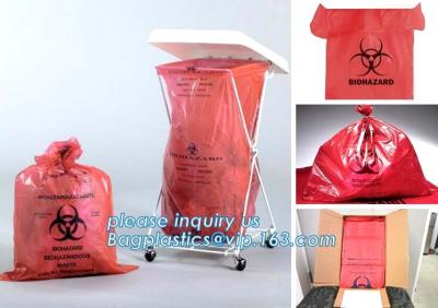 China Biohazard Medical Waste Plastic Trash Bag For Hospital, biohazard specimen bag k bag, pharmacy use bags for hospit for sale