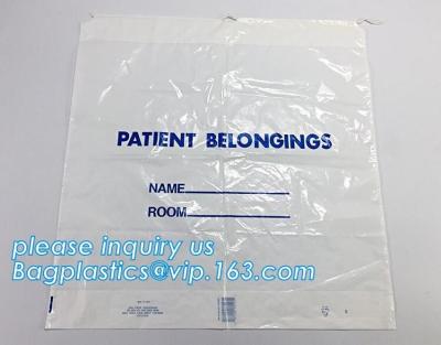 China PERSONAL BLEONG BAGS, PATIENT BAGS, PATIENT BELONGING BAGS, DTRAWTAPE BAGS, DRAWSTRING BAGS, STRING CLOSAURE, TAPE SEAL for sale