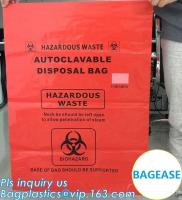 China Customized color biohazard medical waste drawstring bag drawtape bag, biohazard medical waste bags for clinical waste,ye for sale