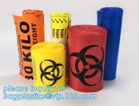 China Disposable Plastic Material Biohazard Medical Waste Trash Bag, Colorful medical disposable plastic bags, bagplastics for sale