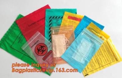 China Custom ked Specimen Bag With Optional Pouch, Simple printing Clear Specimen Grip Seal Bag, 2mil LDPE plastic zip t for sale